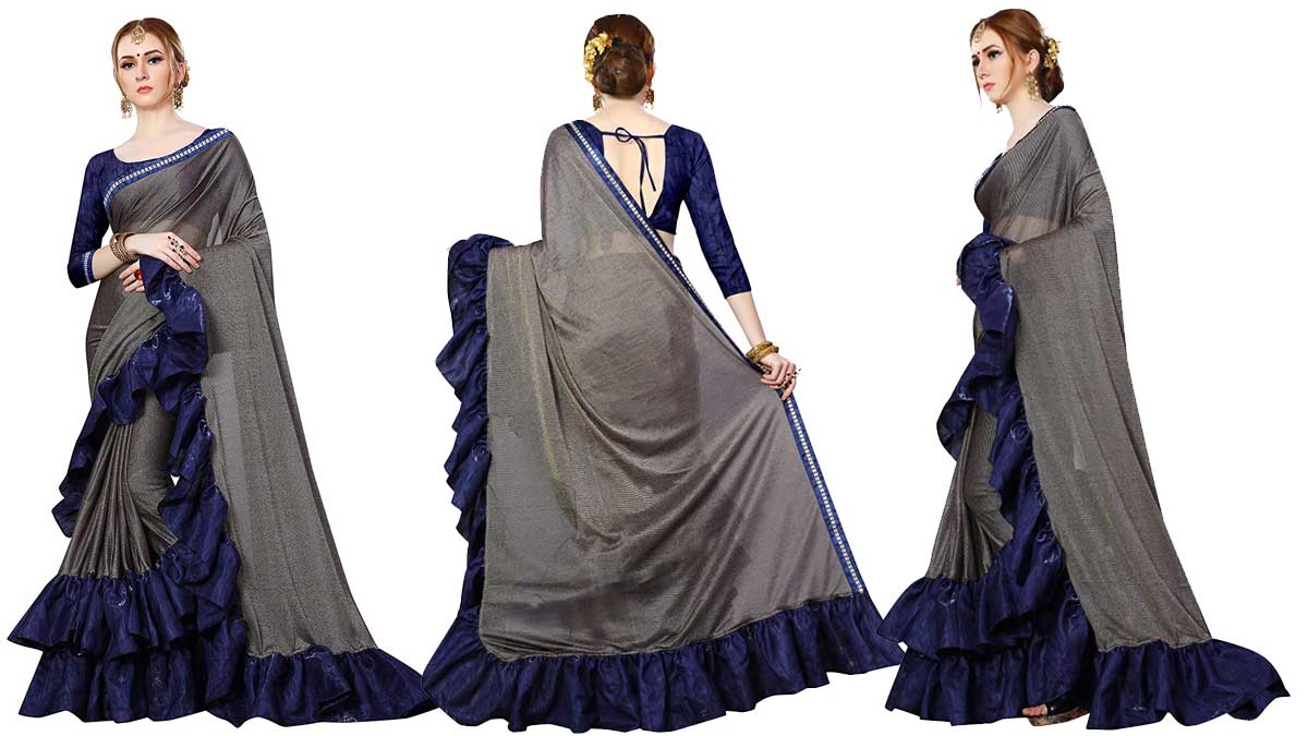 Saree with Frills: देखिये साड़ियों में तरह-तरह के नए झालर - DusBus